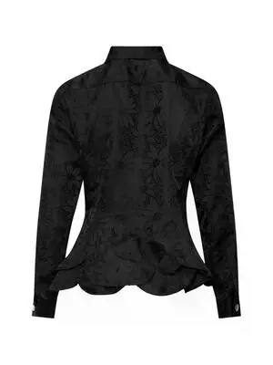 Comme Des Garçons Floral-jacquard Layered Jacket