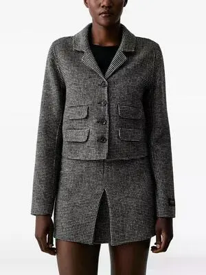 ERMANNO FIRENZE Houndstooth-pattern Cropped Jacket