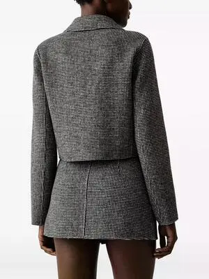 ERMANNO FIRENZE Houndstooth-pattern Cropped Jacket