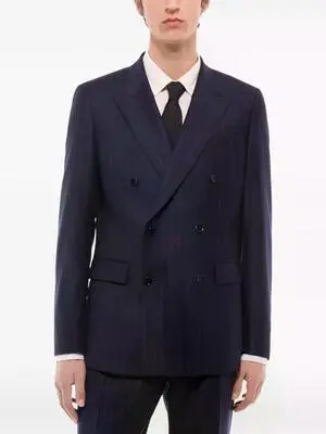 FURSAC Pinstriped Double-breasted Blazer