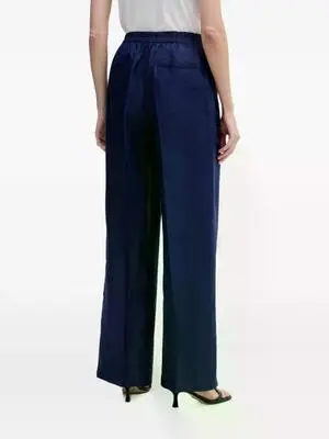 Sisley Pressed-crease Wide-leg Linen Trousers