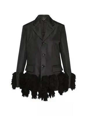 Comme Des Garçons Ruffled-hem Tailored Blazer