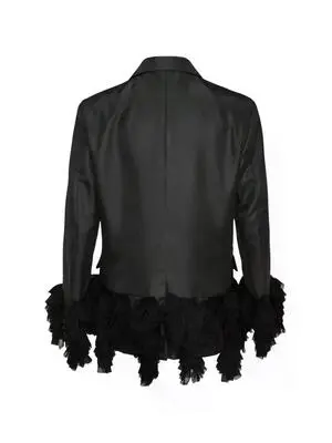 Comme Des Garçons Ruffled-hem Tailored Blazer