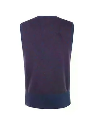 Emporio Armani Diamond-pattern Wool Vest - Purple