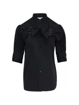 Noir Kei Ninomiya Bow Buckle-embellished Blouse - Black