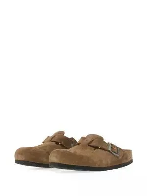 BIRKENSTOCK Boston Suede Leather Mules