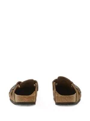 BIRKENSTOCK Boston Suede Leather Mules