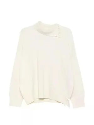 RÓHE Long-sleeve Fringed Sweater - Neutrals