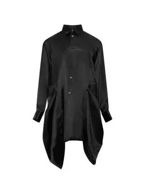 Comme Des Garçons Asymmetric Satin Blouse - Black