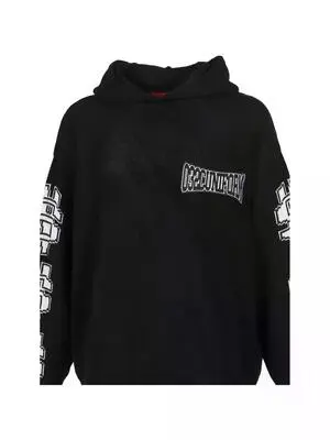 032C One Dollar Bill Jacquard-knit Logo-patch Hoodie