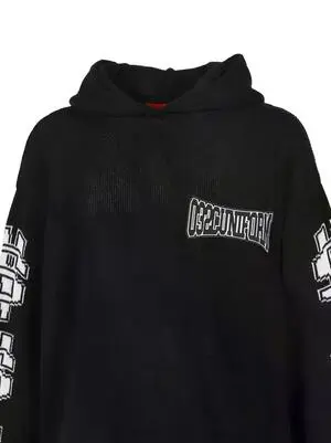 032C One Dollar Bill Jacquard-knit Logo-patch Hoodie