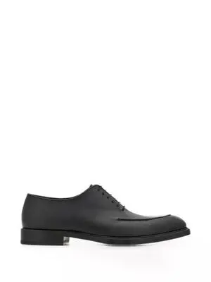 FERRAGAMO Leather Oxford Shoe With Raised Stitching