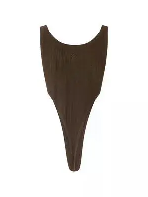 Pinko Ribbed-knit Sleeveless Bodysuit