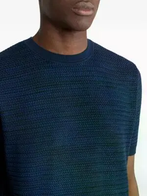 Etro Knit Cotton T-shirt With Braided Stitch