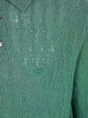 Etro Cashmere Wavy Motif Polo-style Sweater