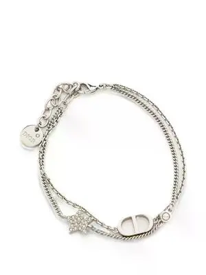 Dior Petit Cd Double-chain Bracelet - Silver