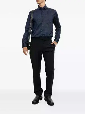 Etro Cotton Satin Shirt With Arnica Motif