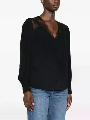 TWINSET Lace-trim Button-up Blouse