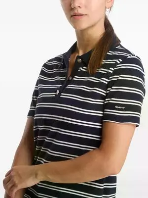 Gant Horizontal-stripe Polo Shirt - Blue