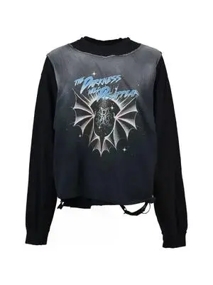 KAMIYA Layered Graphic-print Sweatshirt