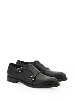 FERRAGAMO Leather Double Monkstrap Shoes