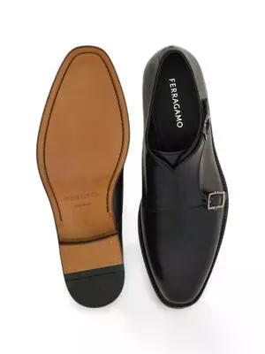 FERRAGAMO Leather Double Monkstrap Shoes