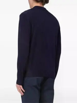 XC Knitted Long-sleeve Polo Shirt - Blue