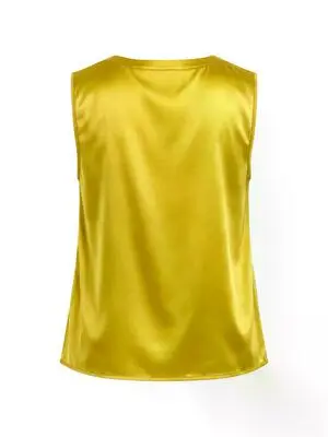 I BLUES Satin-finish V-neck Sleeveless Top