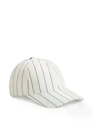 Gant Pinstripe Pattern Baseball Cap - White