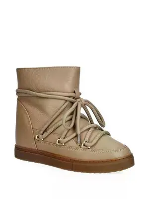 Inuikii Grained Leather Lace-up Ankle Boots