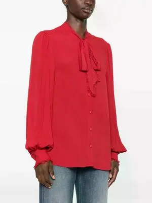 TWINSET Lace-trim Pussy-bow Blouse