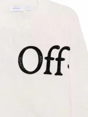 Off-White Wool Intarsia-knit Pullover - Neutrals