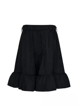 Comme Des Garçons Ruffle-hem Flared Shorts - Black