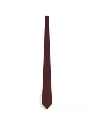 FURSAC Geometric-pattern Silk Tie - Red