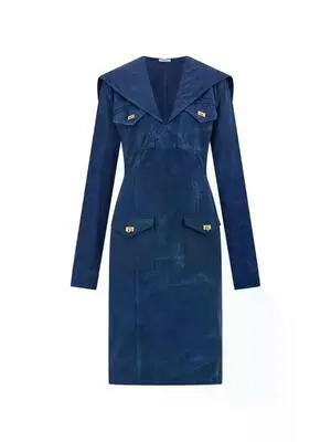 FERRAGAMO Washed Cotton Gabardine Dress