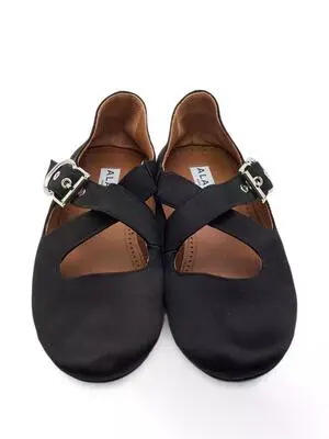 Alaïa Criss-cross Buckle Ballet Flats