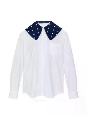 Comme Des Garçons Polka-dot Collar Shirt - White