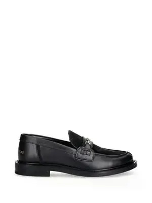 Filling Pieces Horsebit Panelled Loafers - Black