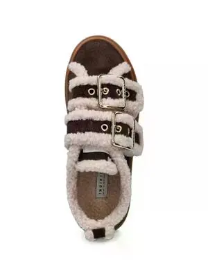Inuikii Shearling-trim Buckle-fastening Sneakers