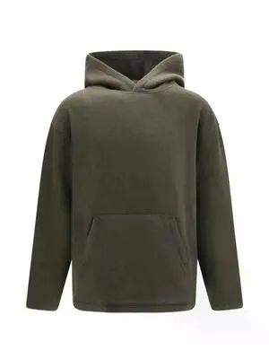 RIER Fleece-texture Pouch-pocket Hoodie - Green