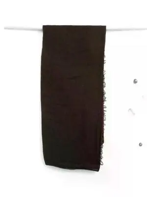 CENERE GB Frayed-edge Scarf - Brown