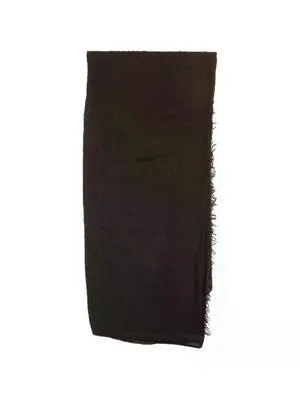 CENERE GB Frayed-edge Scarf - Brown