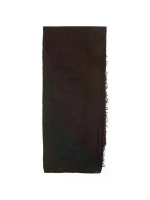 CENERE GB Frayed-edge Scarf - Brown