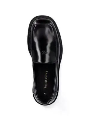 Filling Pieces Logo-plaque Square-toe Loafers