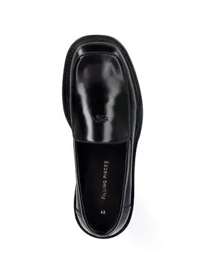 Filling Pieces Logo-plaque Square-toe Loafers