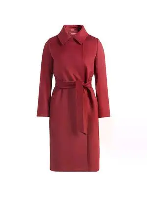 Max Mara Wool Double-breasted Coat - Red