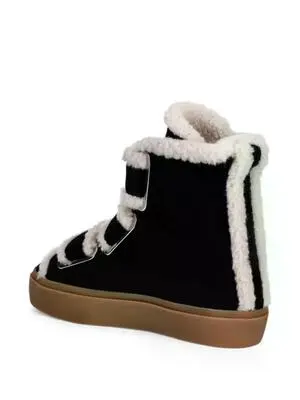 Inuikii Shearling-trim Touch-strap Sneakers