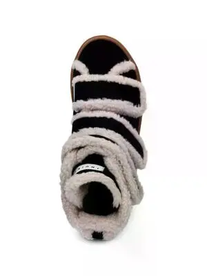 Inuikii Shearling-trim Touch-strap Sneakers