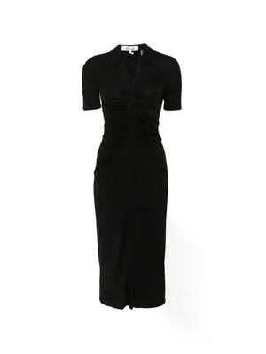 Diane Von Furstenberg Ruched Button-down Dress