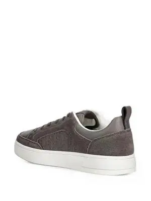 Armani Exchange Monogram-print Panelled Sneakers - Brown